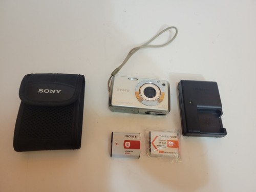 Sony Cyber-Shot DSC-W210 12.1MP Digital Camera Black w/ Batteries ...