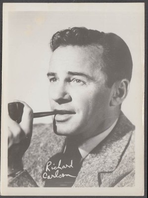 Actor Richard Carlson headshot photograph w/ facsimile autograph 1950s ...
