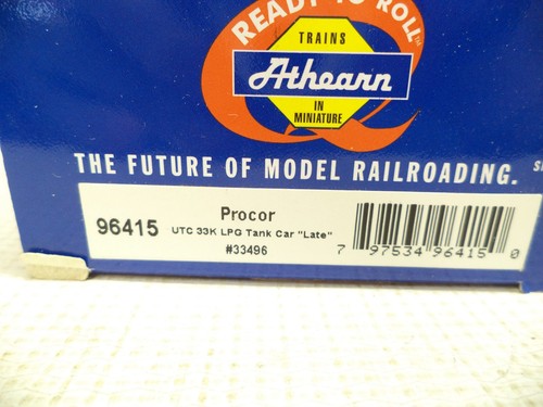 Athearn Ho 96415, UTC 33K LPG Tank car, Procor 33496 | eBay