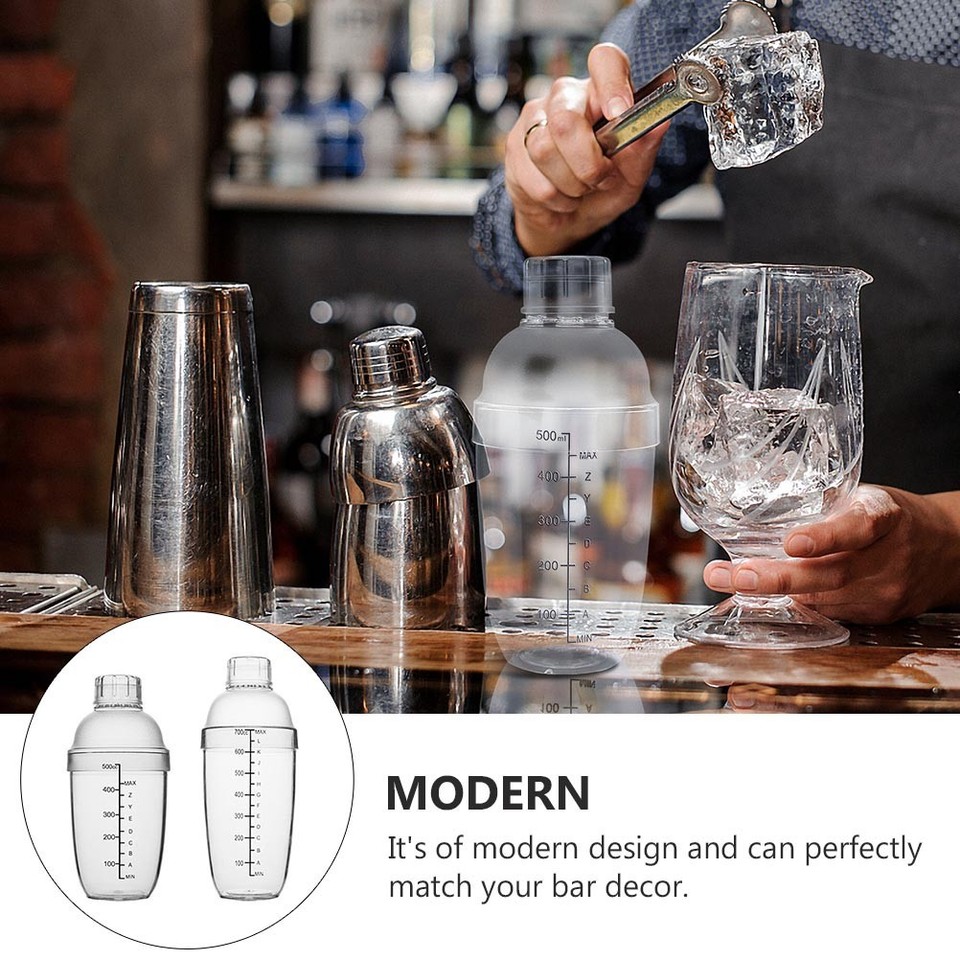 Shaker Glass Cup Transparent Mixer Bottle Insulated Freeze Proof | eBay