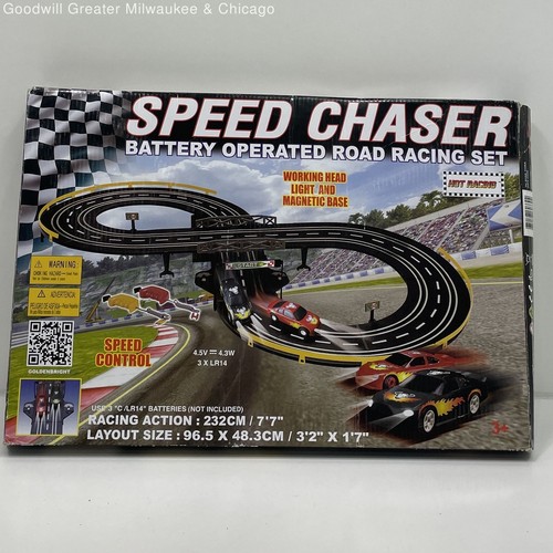 Speed Chaser Battery Operated Road Racing Set | eBay