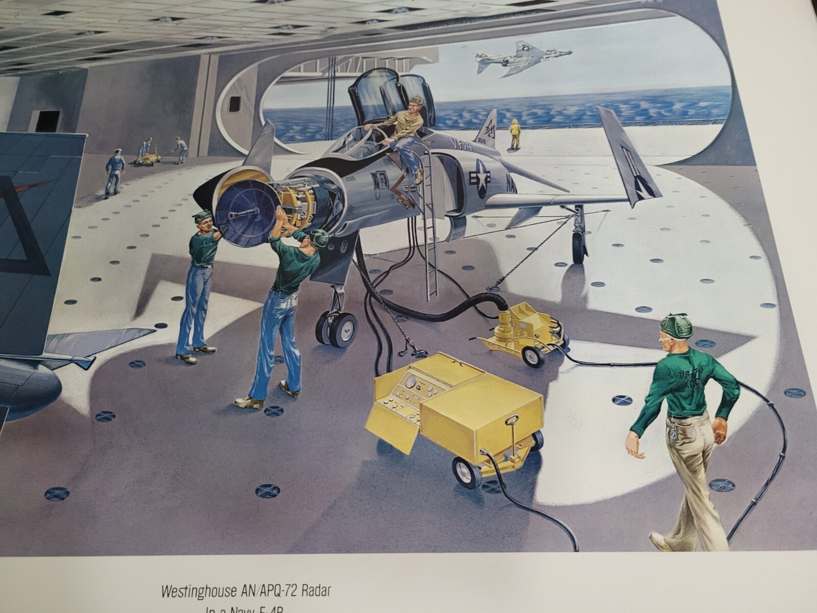 Rare US Navy F-4B Phantom II VF-74 BeDevilers Sq AN/APQ-72 Radar 24x20 In Print | eBay