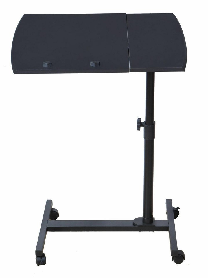 Portable Mobile Rolling Laptop Cart Table Computer Stand Adjustable ...