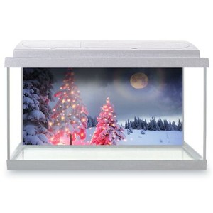 Fish Tank Background 90x45cm - Christmas Tree Winter Wonderland #16713 ...