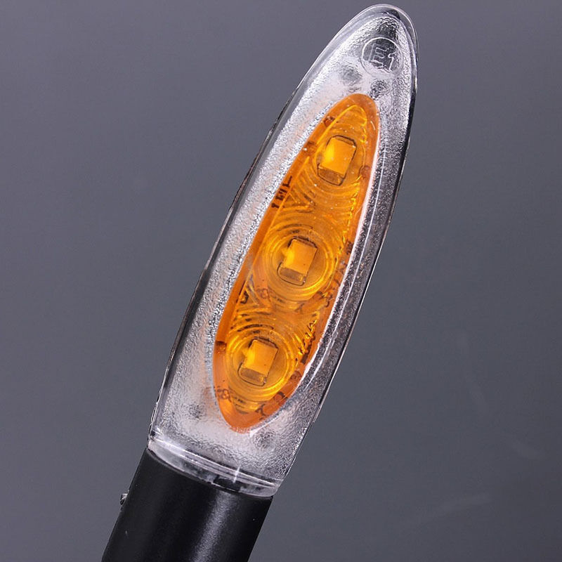 4x Front & Rear Amber Motorcycle Bendable Turn Signal Indicator Blinker ...