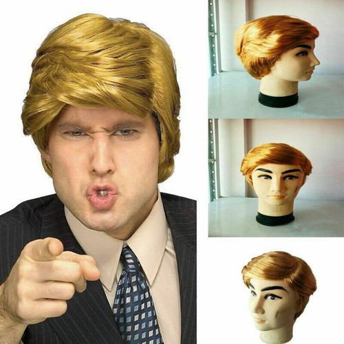 Donald Trump Gold Wig Costume Hair Cosplay Halloween Costume Fancy ...