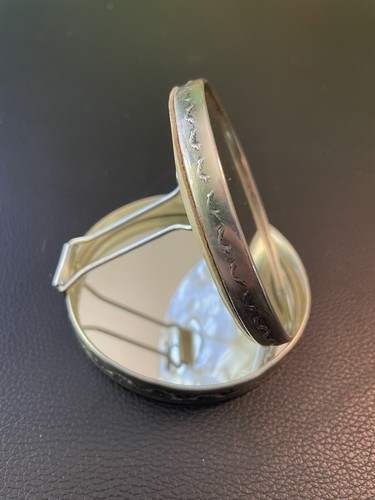 Vintage Japan Mother Of Pearl Compact 2 Mirrors With Stand Mid Century ...