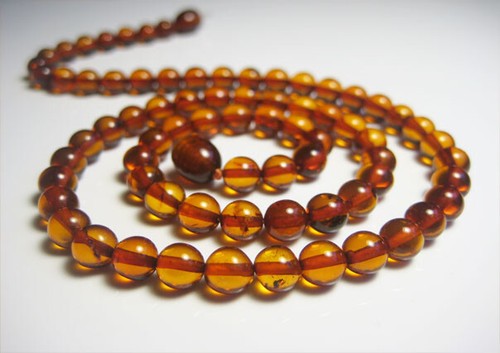 Genuine Round Cognac Amber Beads Beautiful Baltic Amber Necklace ...