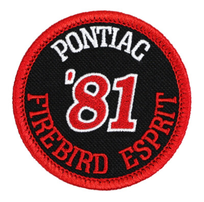 1981 Pontiac Firebird Esprit Embroidered Patch Black/Red Iron-On Sew-On ...