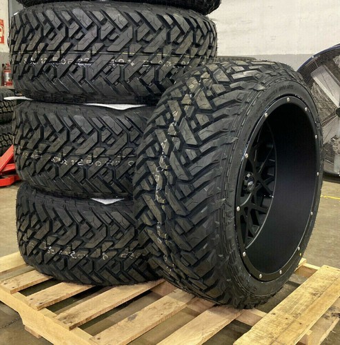 22x12 Vision Rocker Wheels 33" Fuel MT Tires Package 8x170 Ford Super ...