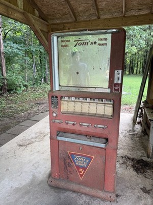 Vintage Tom's Toasted Peanuts Vending Machine, Candy Nuts Stoner | eBay