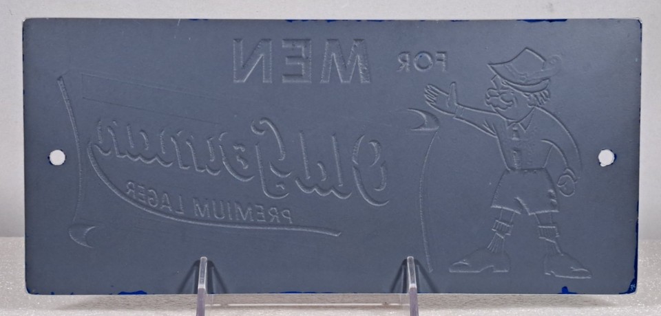 Old German Beer ROG Reverse Glass Mens Room Sign Queen City Cumberland ...