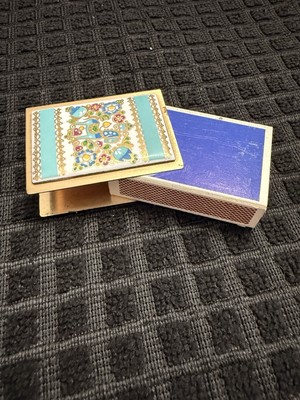 VTG Brass Floral Matchbox Cover W/ Original Box Of Matches | eBay