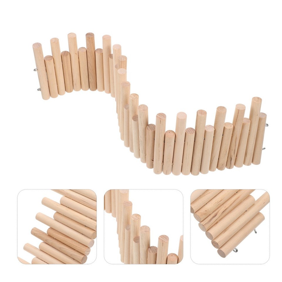 Hedgehog Arch Bridge Cave Hamster Wooden Toy Ladder Small Pet Climbing ...