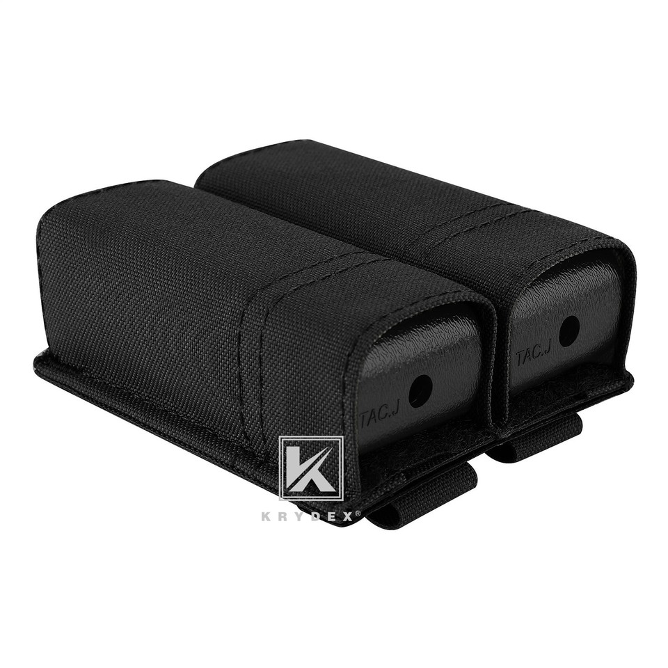 KRYDEX Tactical Double Pistol 9mm Magazine Mag Pouch Kydex Insert Fit ...