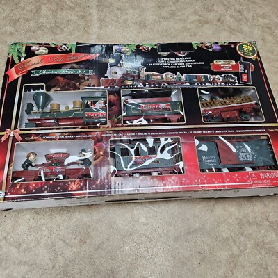 Ez tec North pole Radio Control express christmas train set 25 Ft Track ...