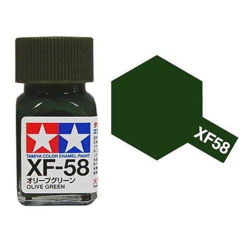 TAMIYA ENAMEL PAINT 80358 XF-58 OLIVE GREEN 10ml | eBay