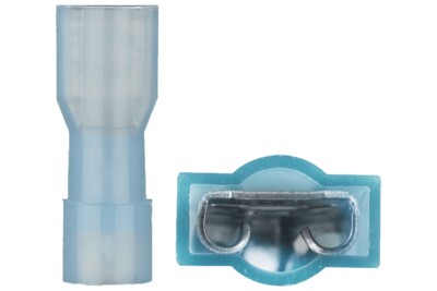 100 Pack 16-14 Gauge Female Fully Insulated Quick Disconnect Blue ...