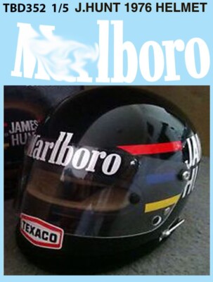1/5 Decals per JAMES HUNT HELMET 1976 MISSING SPONSOR TBD352 | eBay