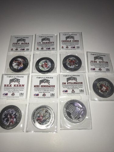 OSU Ohio State Buckeyes Lot 7 Coins Commemorative Legendary Bosa Otis ...