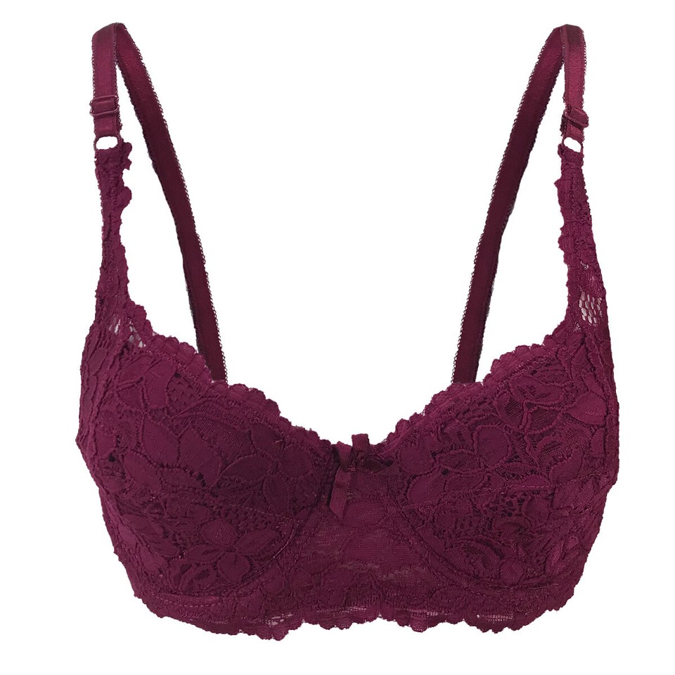 Ladies All over Lace Cup Underwired Bra slightly padded 34-46 B C D DD ...