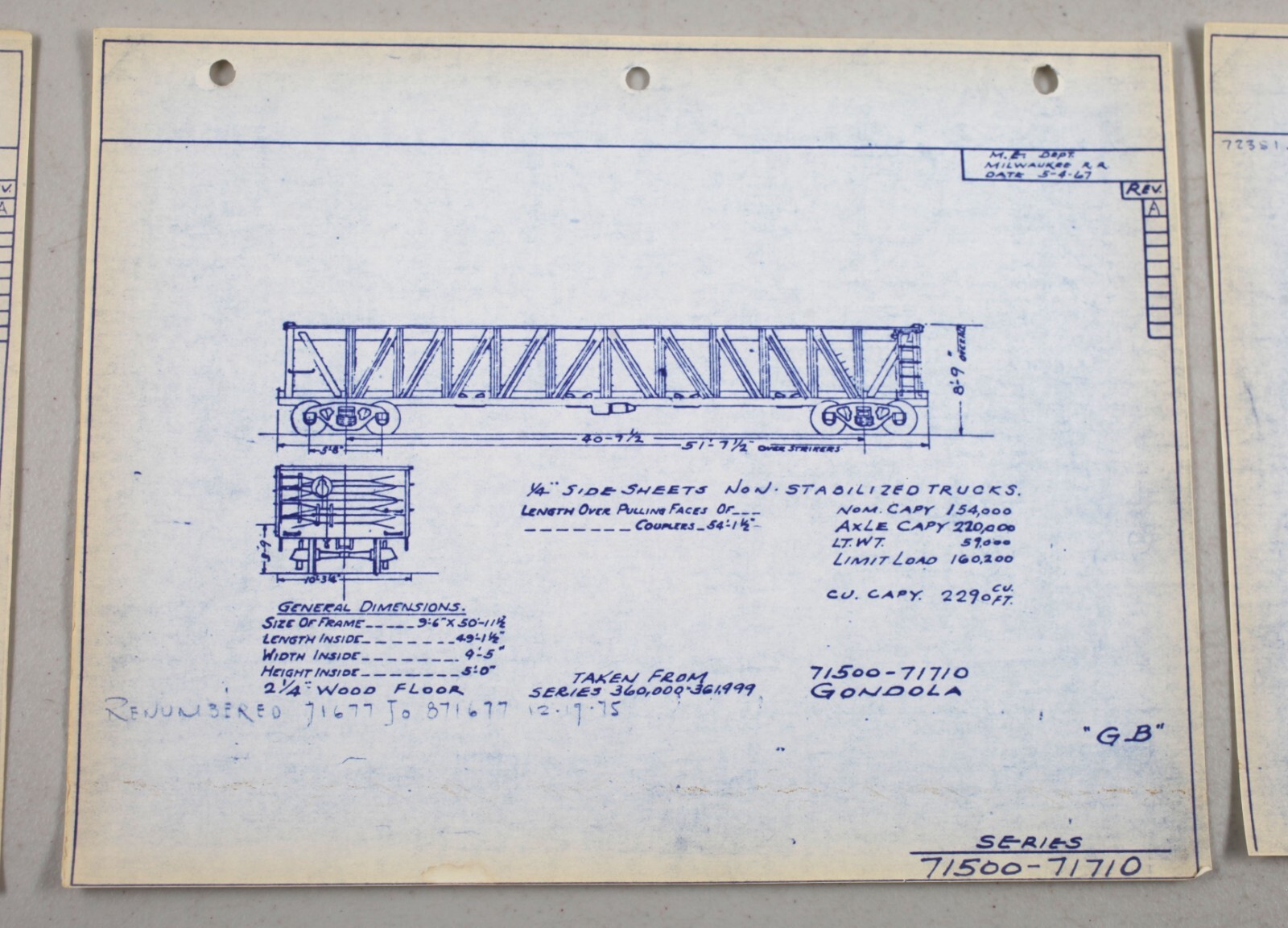 Lot of 6 Vintage Milwaukee Road Railroad Car Blueprints Diagrams 11 x 8 ...