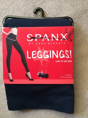 Spanx Size L Port Navy Look At Me Now Seamless Leggings style 20061R ...
