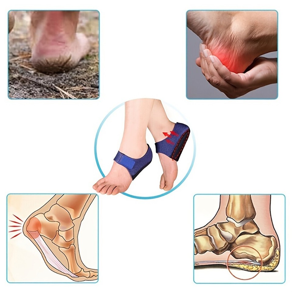 1 Pair Plantar Fasciitis Heel Protectors Cups Sleeves Pads Support For ...