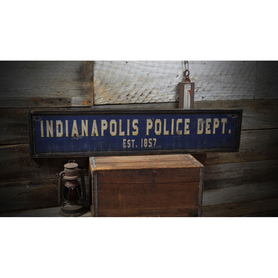 Custom Police Department Sign - Rustic Hand Made Vintage Wooden Sign | eBay