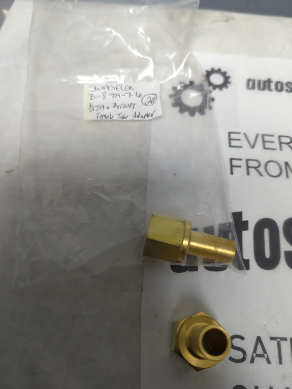 SWAGELOK,B-8-TA-7-6,1/2TA X 3/8FNPT FEMALE TUBE ADAPTER LOT OF 2 NOS | eBay