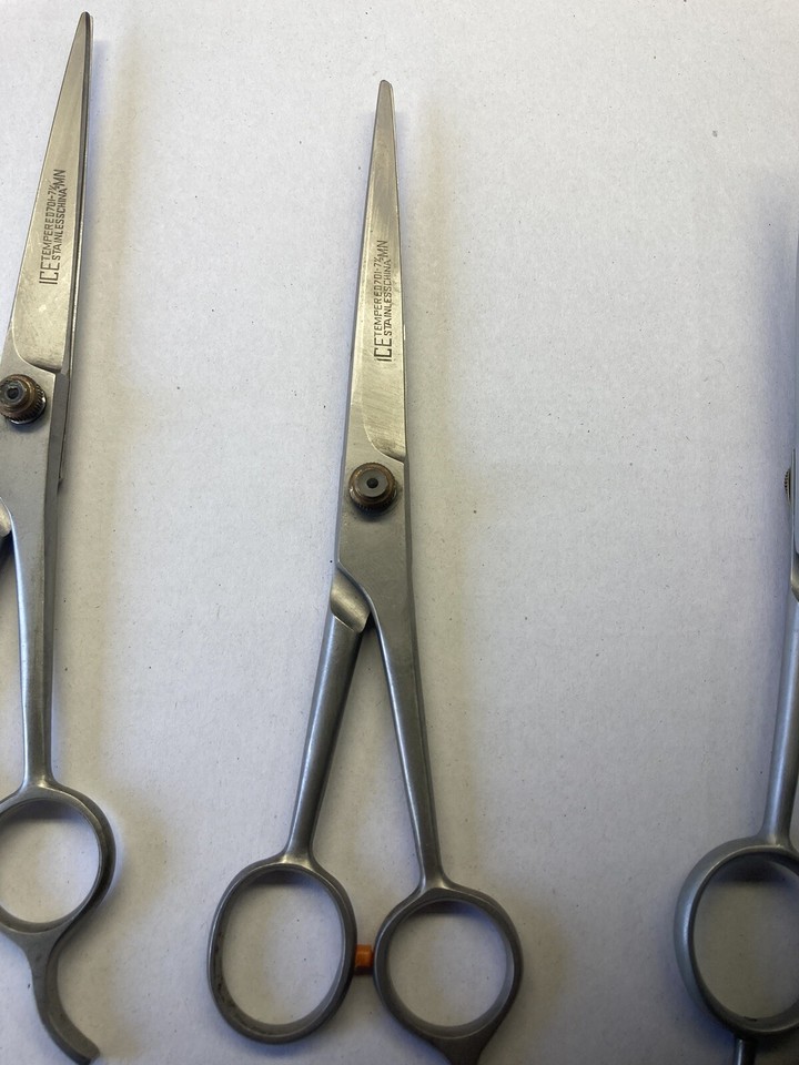 6 Barber, Salon, Groomer,Hair Cutting Scissors Shears. Ice,Dubl Duck ...