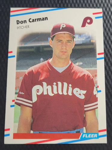 1988 Fleer At Their Best DON CARMAN Phillies Baseball MLB STAT ...