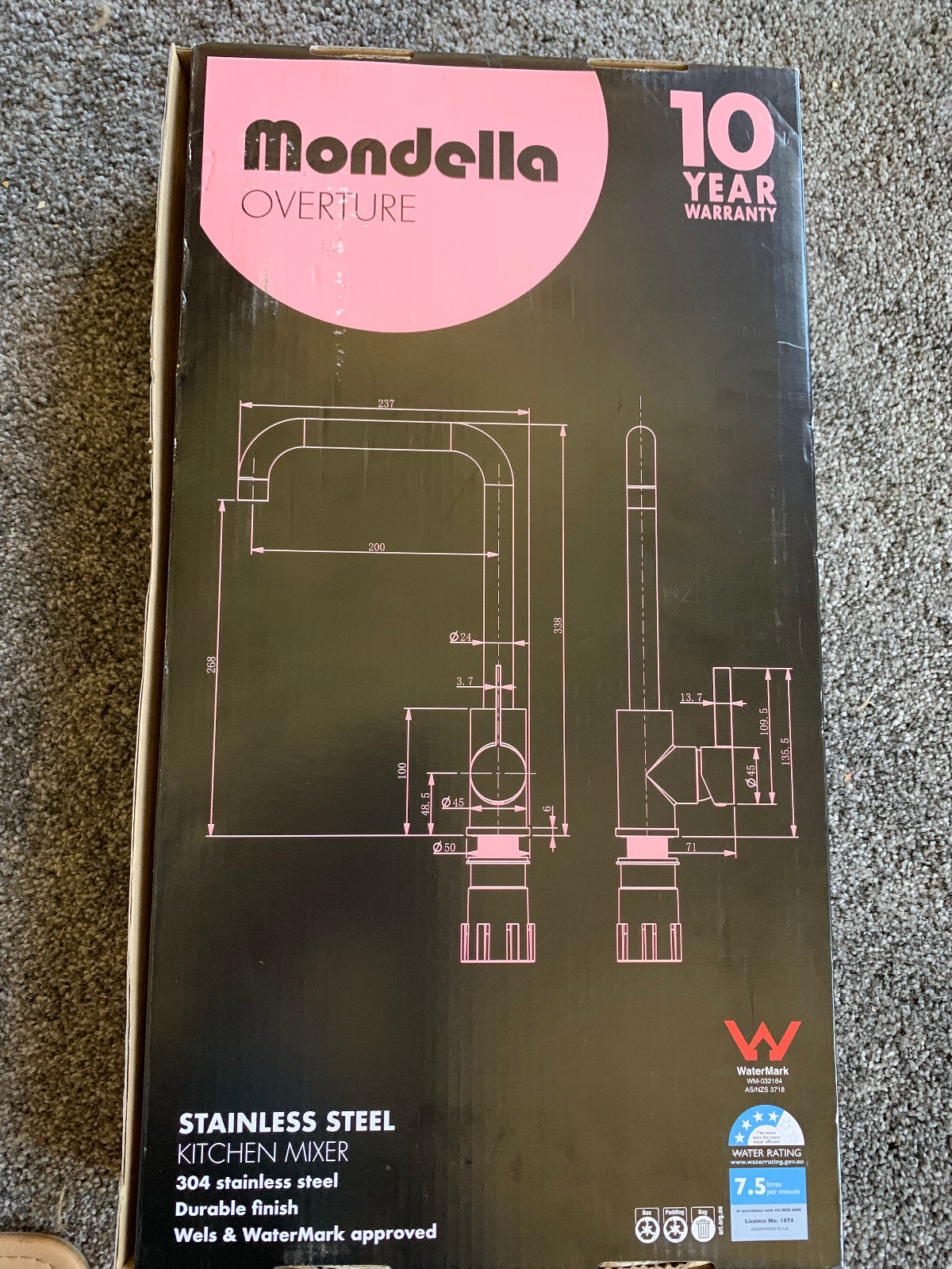 Mondella Overture Stainless Steel Kitchen Mixer Durable Finish ...