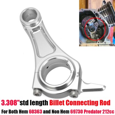Billet Connecting Rod (3.308"+.020) For Predator 212cc Hem 60363 Non ...