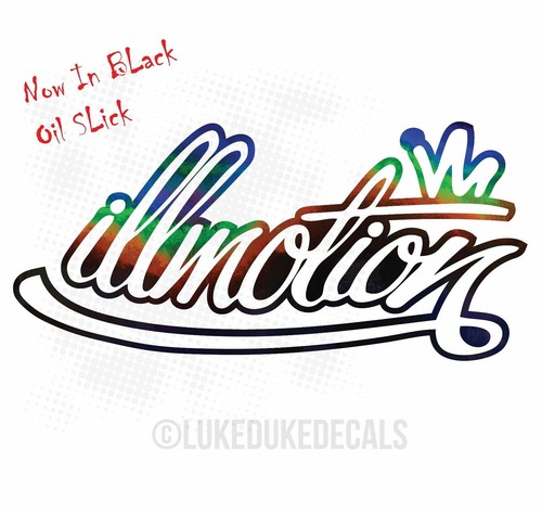 Illmotion DECAL _ Black Oil Slick ect lowered jdm Vinyl Sticker for ...