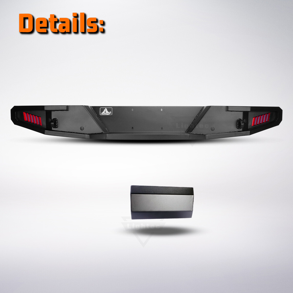 Rear Bumper For 07-18 Jeep Wrangler JK w/ LED DRL Lights License Mount ...