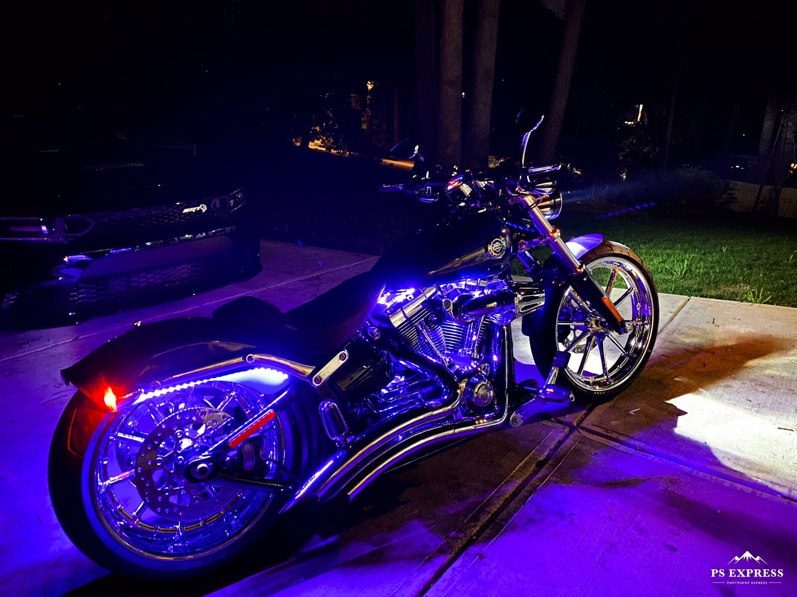 Harley Breakout Softail Wheels SET 2013 -24 Custom Chopper RIMS CHROME ...