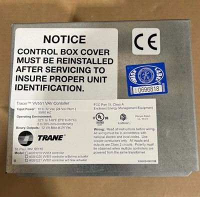 TRANE Tracer VV551 VAV Controller 40201221 V551BLM00A0 | eBay