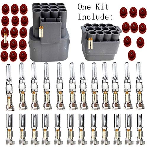 10Kit 12 Pin Way Waterproof Electrical Connector Plug with Nylon ...