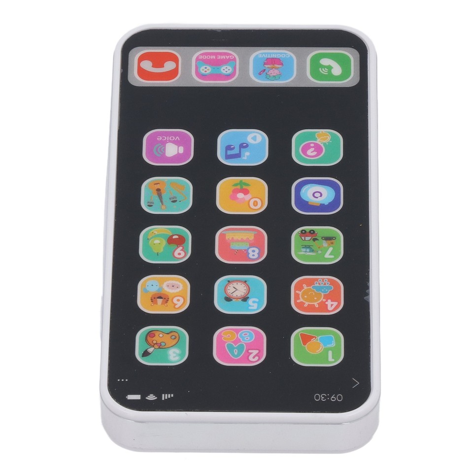 White Kids Simulation Cell Phone Toy Music Light Function Educational ...