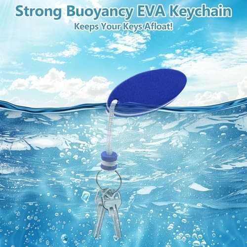 3 Pack Floating Foam Keychains for Boat Keys, Waterproof Buoyant Key ...