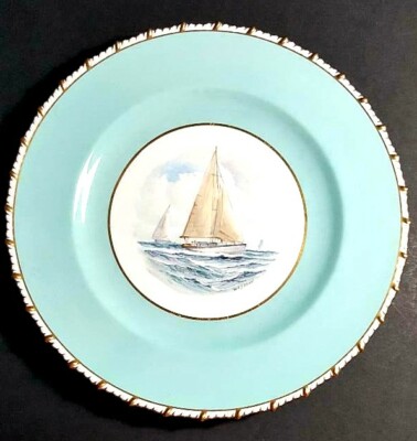 "America's Cup" "PENDRAGON" Yacht Nautical Plate by WEJ Dean Crown ...