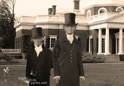 Thomas Jefferson & James Madison at Monticello Life Mask Print Signed w ...