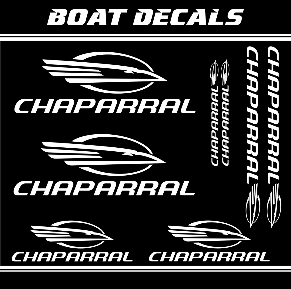 Chaparral Boat decals sticker set replacement marine yacht vinyl ORACAL ...