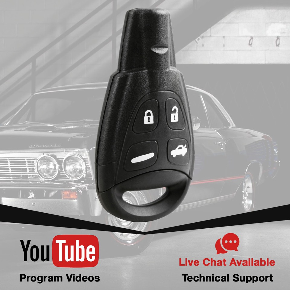 2 Remote Key Fob for 2003 2004 2005 2006 2007 2008 2009 Saab 9-3 ...