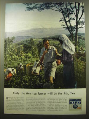 1959 Tetley Tea Ad - Only the tiny tea leaves will do for Mr. Tea | eBay