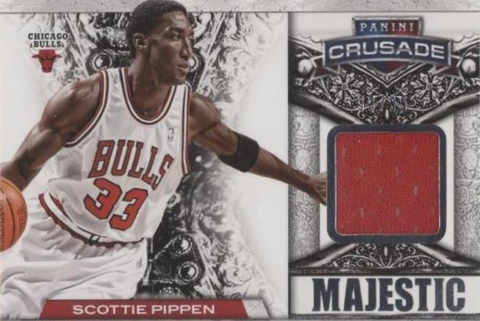2013-14 Panini Crusade - Majestic Memorabilia Scottie Pippen #68 /99 ...