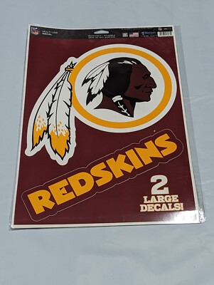 Washington Redskins Multi Use 2 Decals Stickers Cling Sheet Measures 11 ...