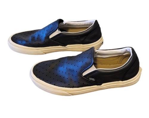 VANS OTW Perf Slip-On Black Unisex Leather Skate Shoes 721277 Womens 9 ...