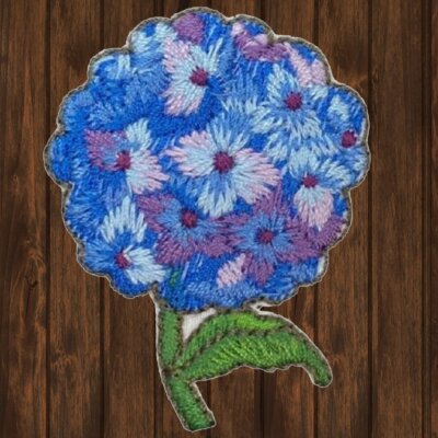 Hydrangea Embroidered Patch — Iron On | eBay